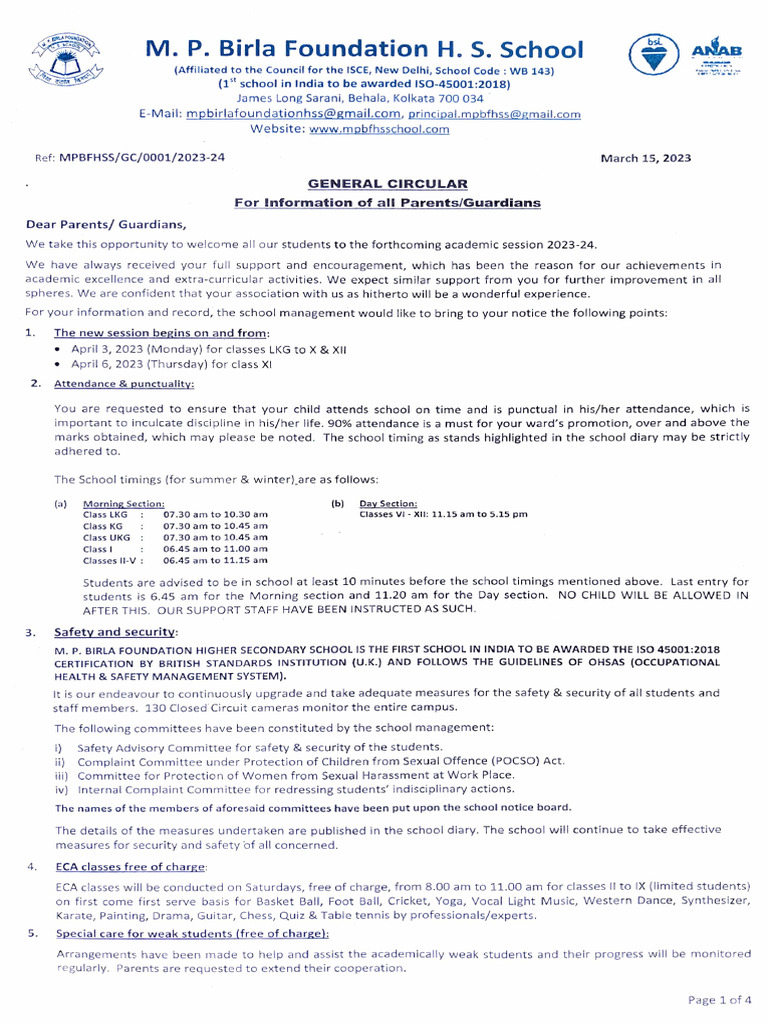 General Circular 15 Mar 2023 | PDF
