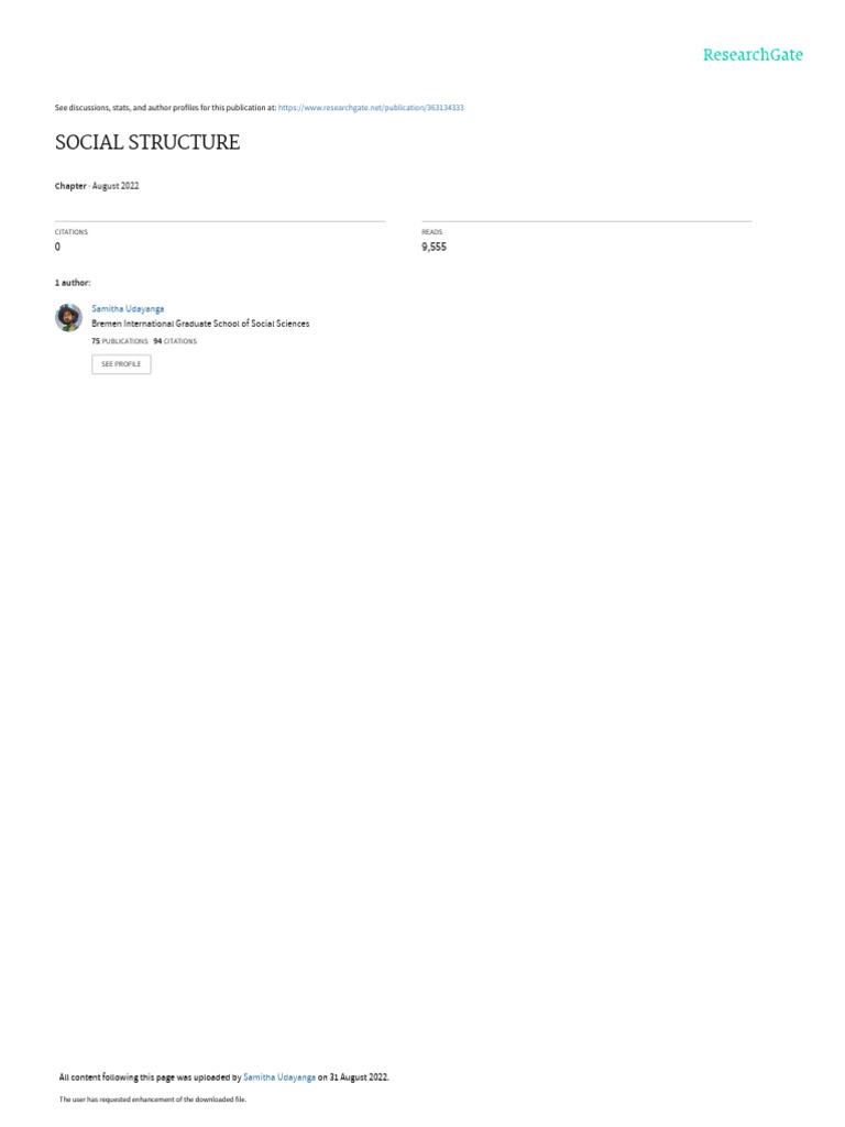 Understanding Social Structure | PDF | Social Structure | Sociology