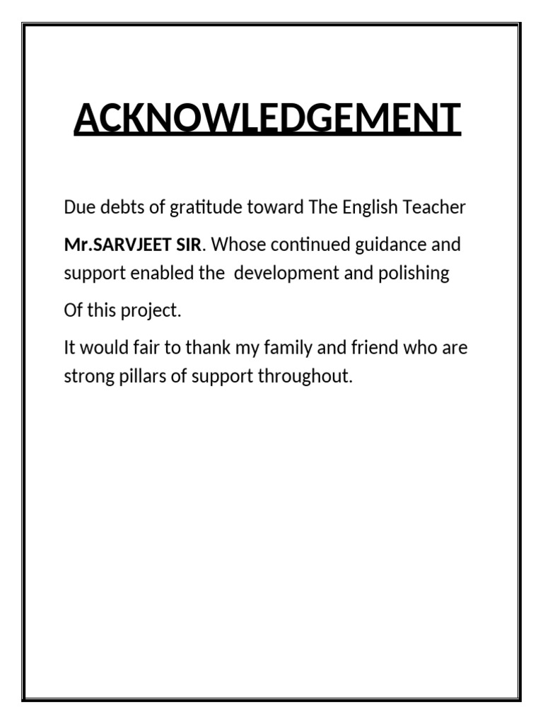 Acknowledgement Bis | PDF