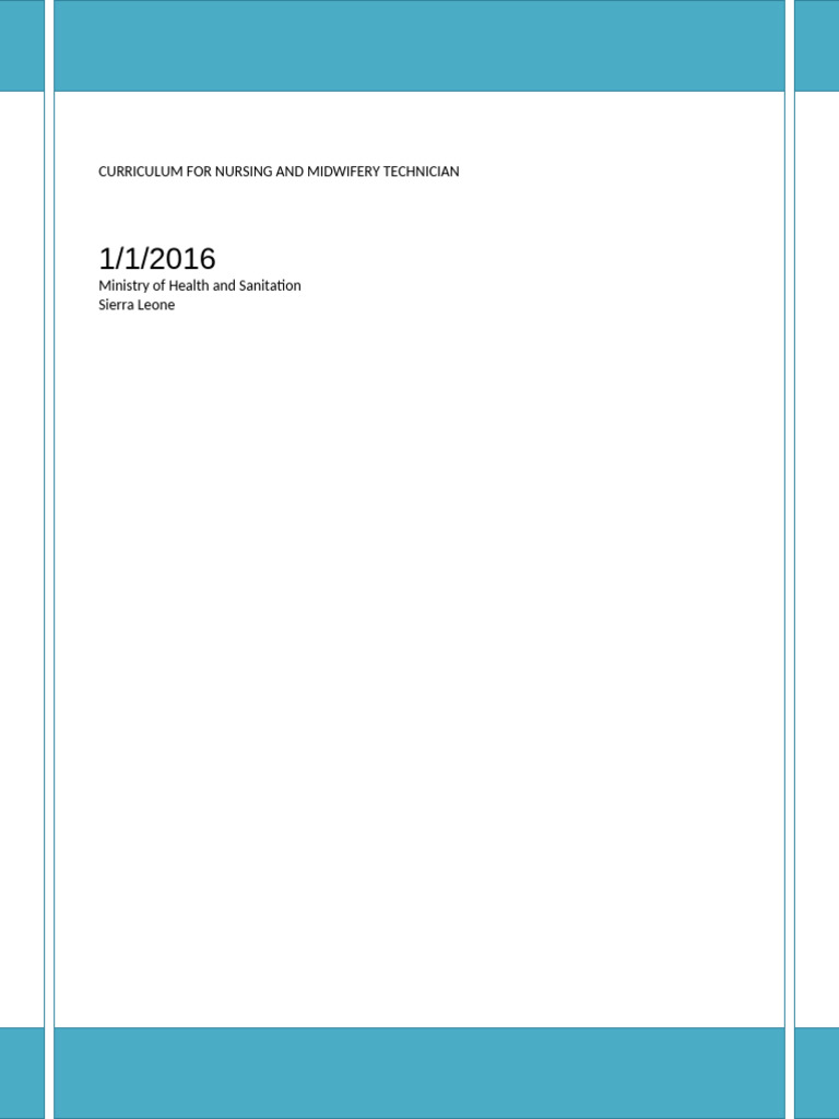 Nursing & Midwifery Curriculum | PDF | Educational Assessment | Nursing