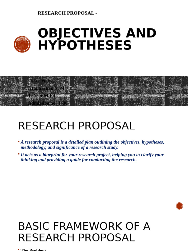 Research Proposal Guide: Objectives & Hypotheses | PDF | Hypothesis ...