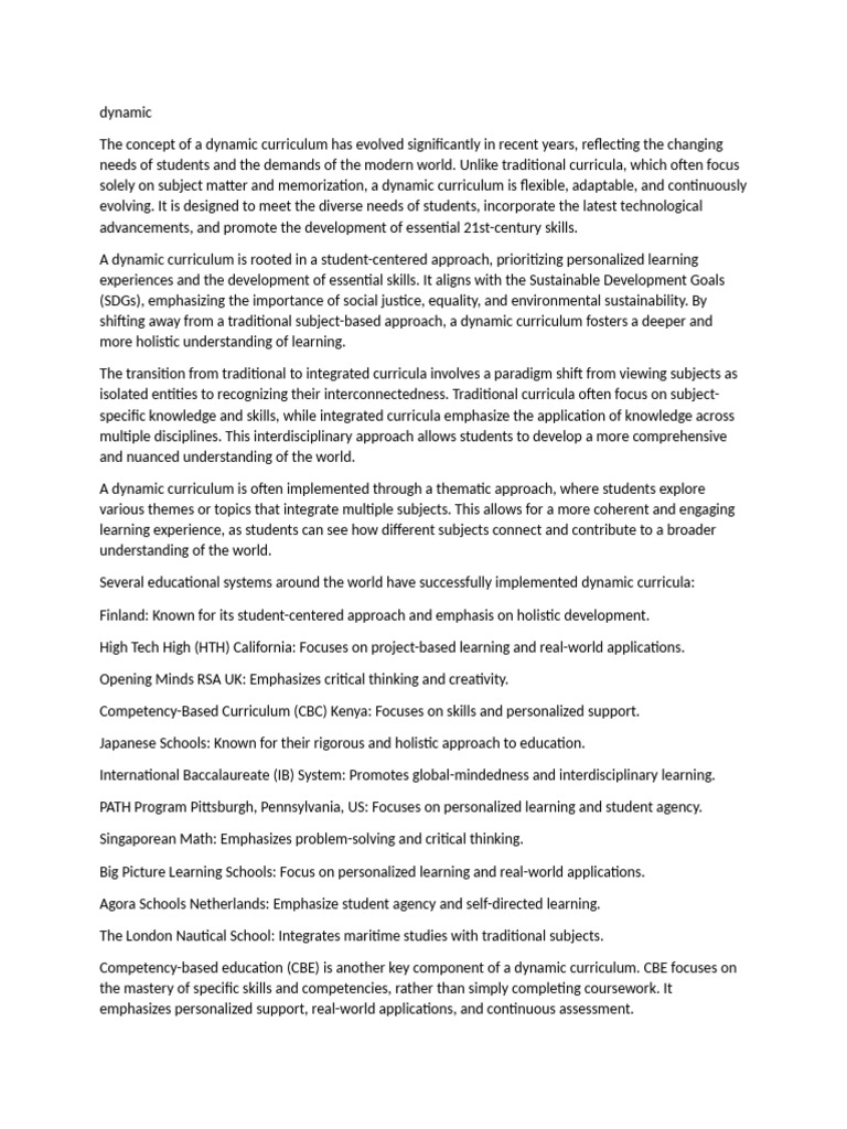 dynamic | PDF | Curriculum | Learning dynamic | PDF | Curriculum | Learning