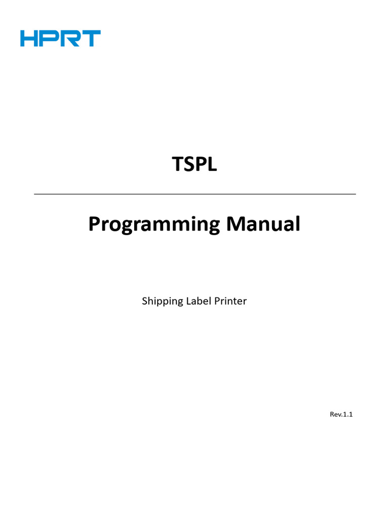 HPRT Shipping Label Printer - TSPL - Rev.1.1 | PDF | Qr Code | String (Computer Science)