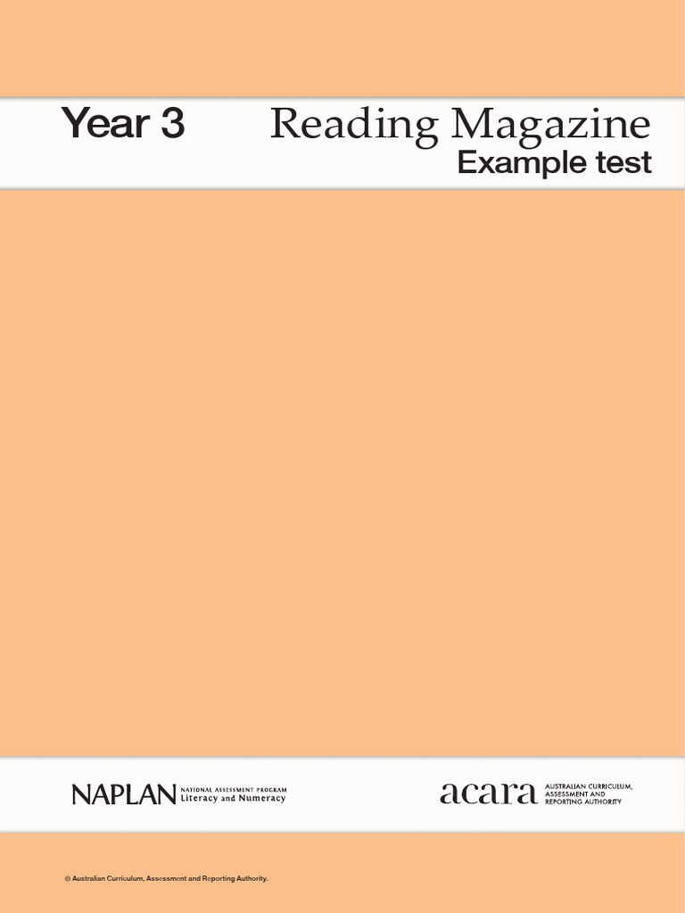 Example Test Reading Magazine Y3 Revised | PDF