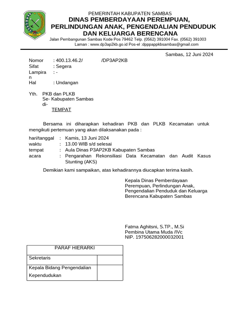 Undangan PKB Rekon | PDF