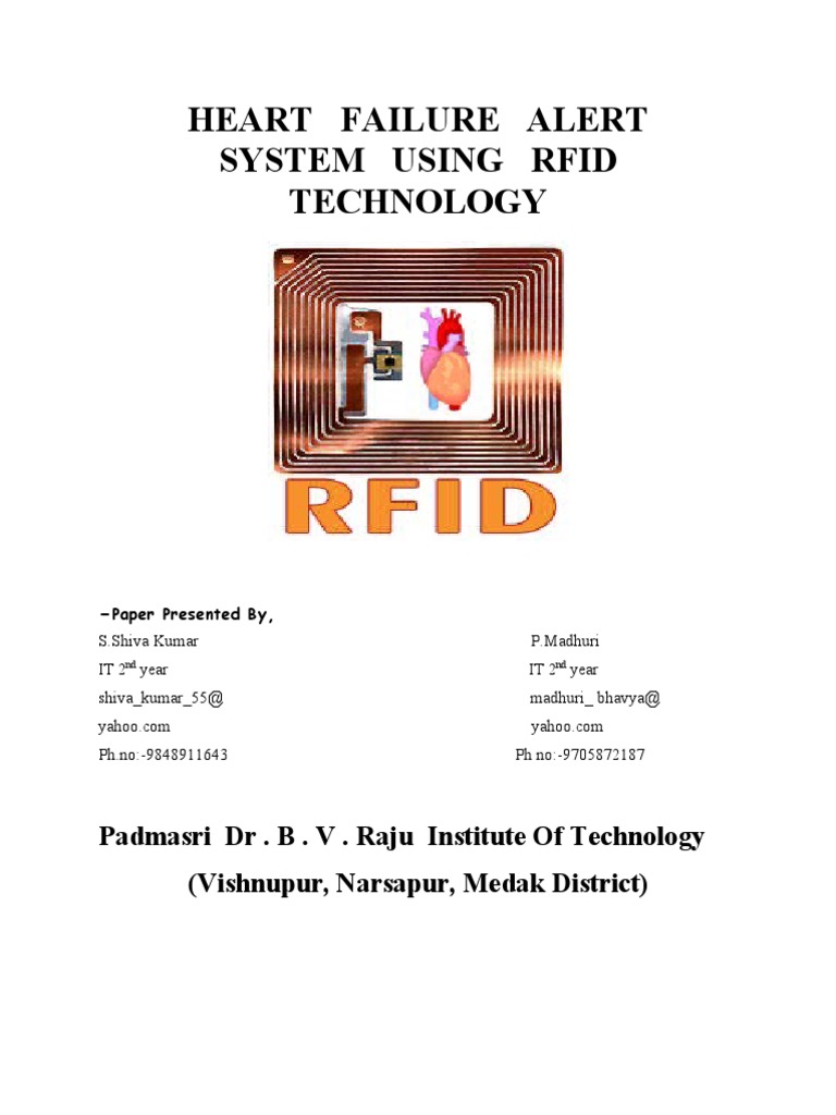 Heart Failure Alert System Using Rfid Technology Final | PDF | Radio ...