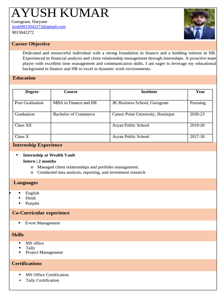 Shivam Kumar.CV-2 | PDF
