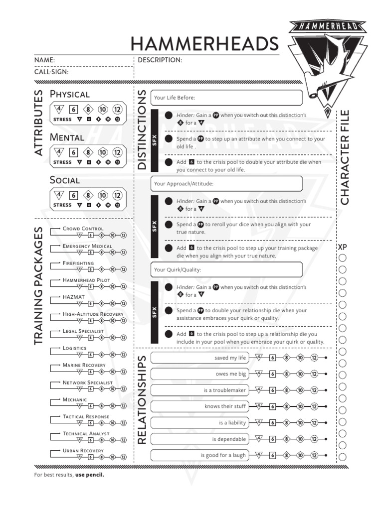 Ficha Cortex - Hammerhead | PDF