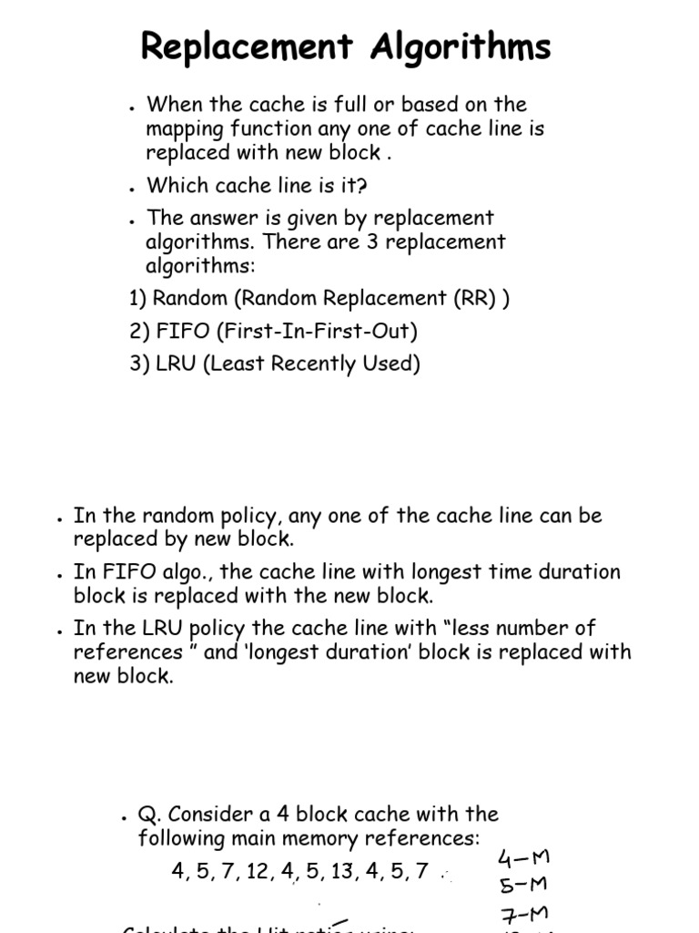 ACA_Lecture_26_Replacement Algorithms | PDF