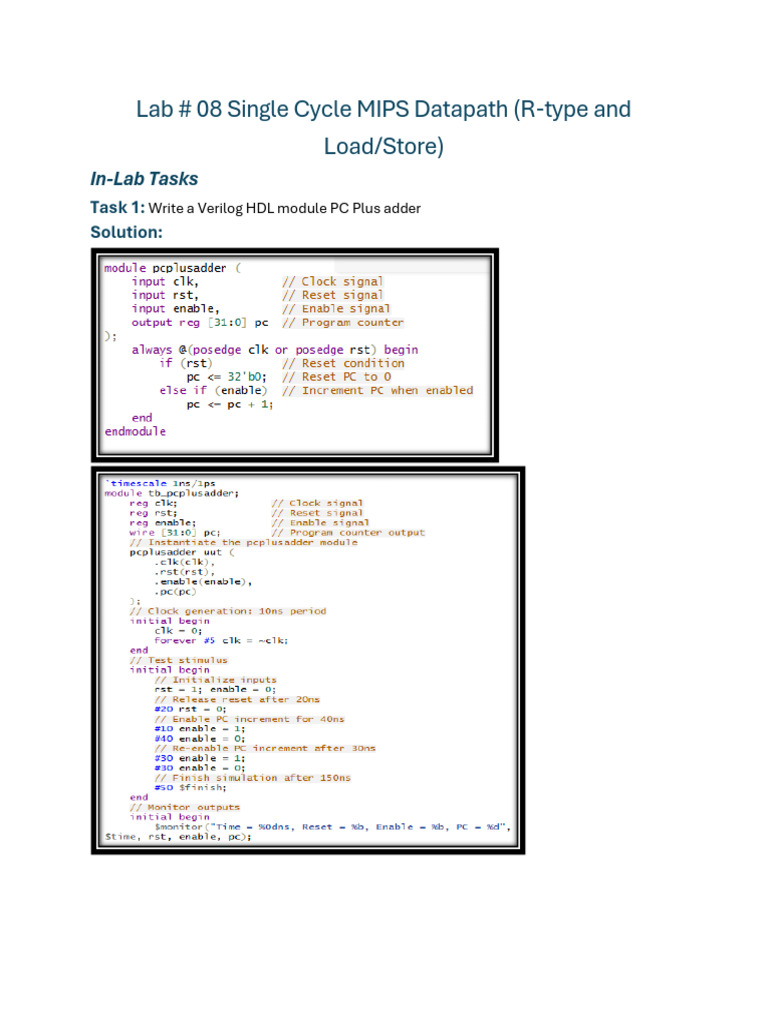 Coa Lab Report 8 | PDF