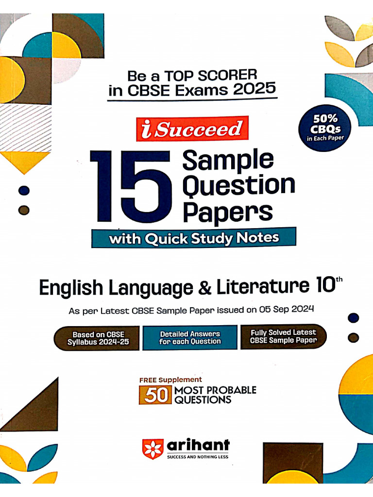 ISucced English SQP 24-25 by @cbsebooks10th | PDF