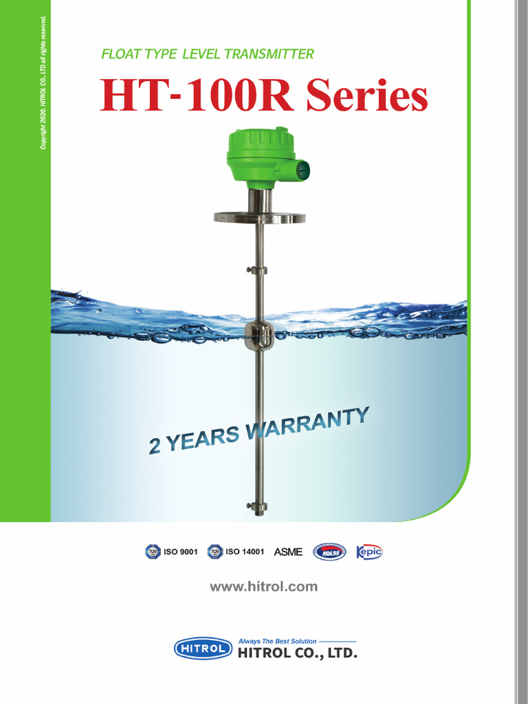 Catalog HITROL Level Instrument Float Type Level Transmitter HT 100R ...