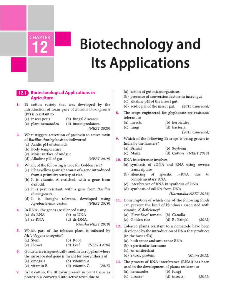 Biotechnology and Its Applications | PDF