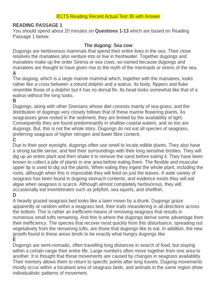 IELTS Reading Recent Actual Test | PDF | Pearl