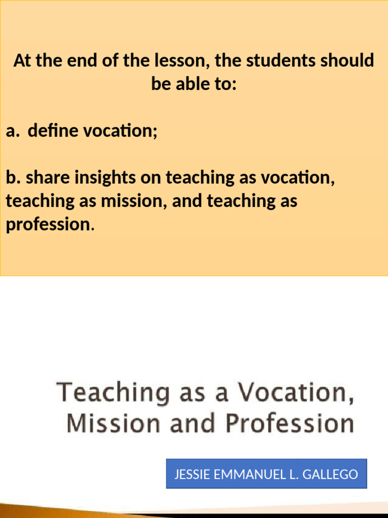 Lesson 1 The Teaching Profession | PDF