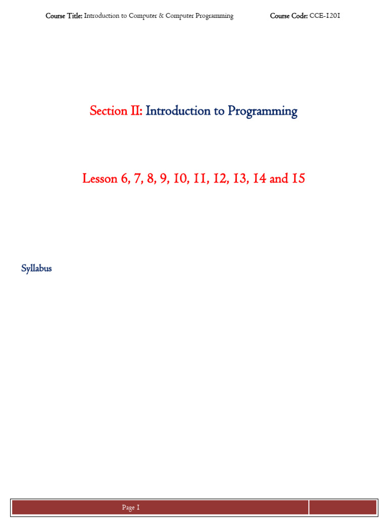 Updated Section 2 (1) | PDF | C (Programming Language) | Integer (Computer Science)