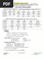 CBSE 6th to 9th Class Annual Examination Time Table 2024-25 (Karnataka ...
