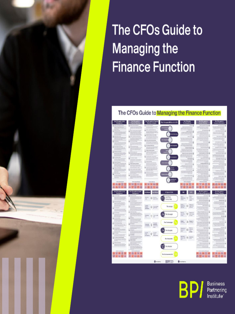 001.1 the CFOs Guide to Managing the Finance Function | PDF
