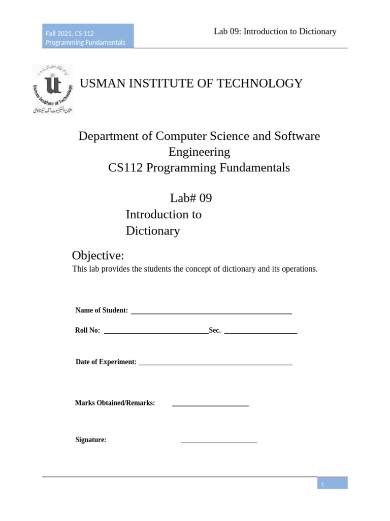 Lab9 - Dictionaries Done | PDF | Computer Programming | Computing