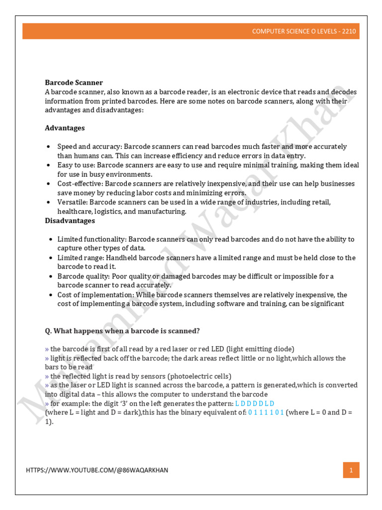 Chapter 3 - Input Devices | PDF | Image Scanner | Barcode