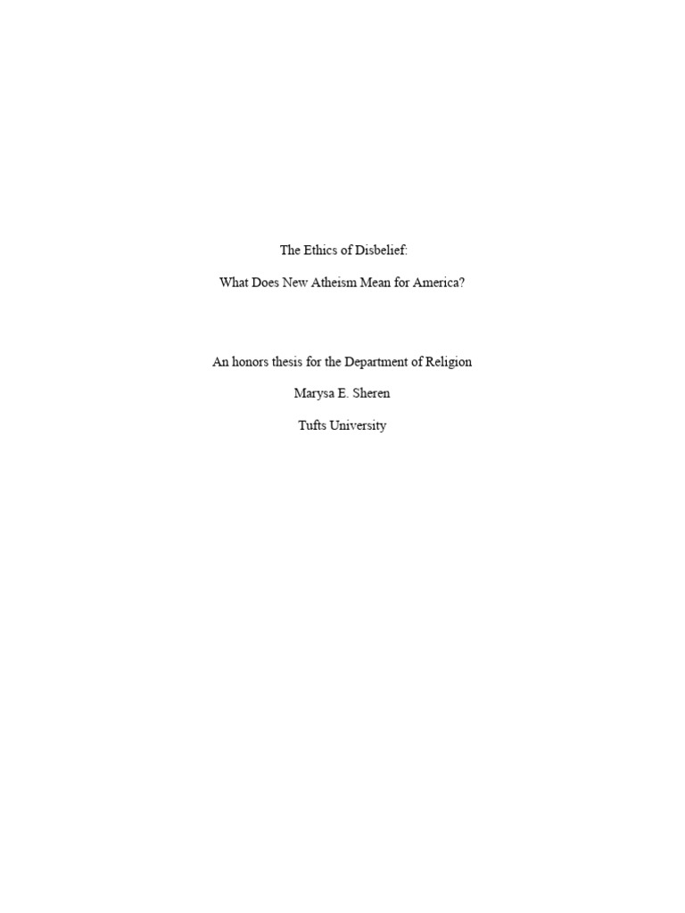 New Atheism's Impact on American Ethics | PDF | New Atheism | Atheism