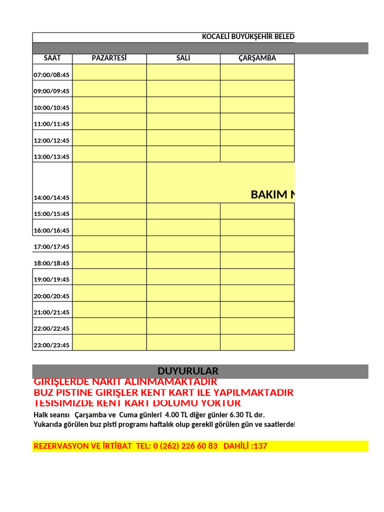 Oli̇mpi̇k Buz Sporlari Salonu Programi | PDF