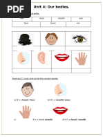 My Body - Grade 1 | PDF