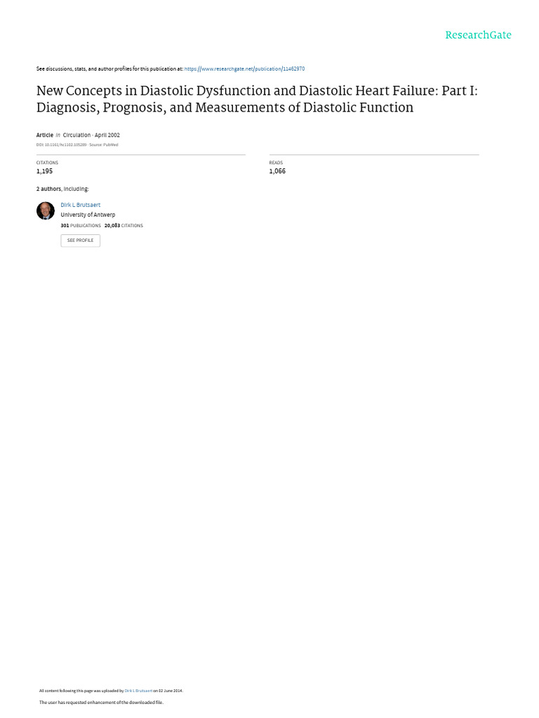 Diastolic Dysfunction: Diagnosis & Prognosis | PDF | Diastole | Heart ...