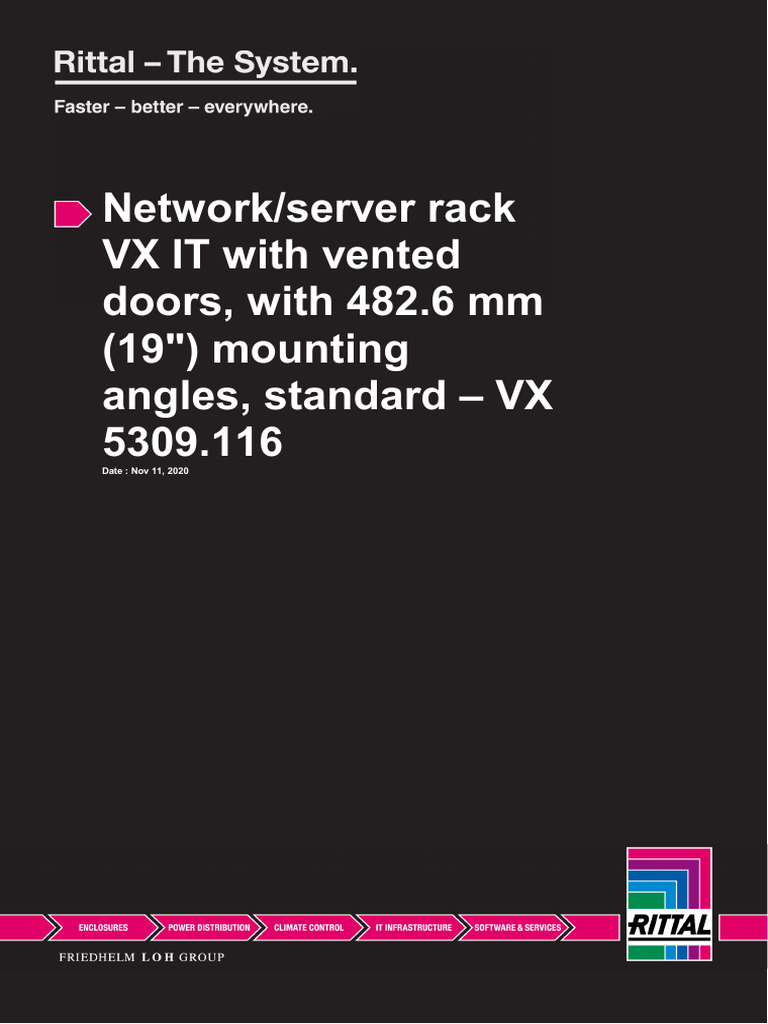 Rittal VX It Rack 42u 800x1000 Data Sheet 1 | PDF | Door