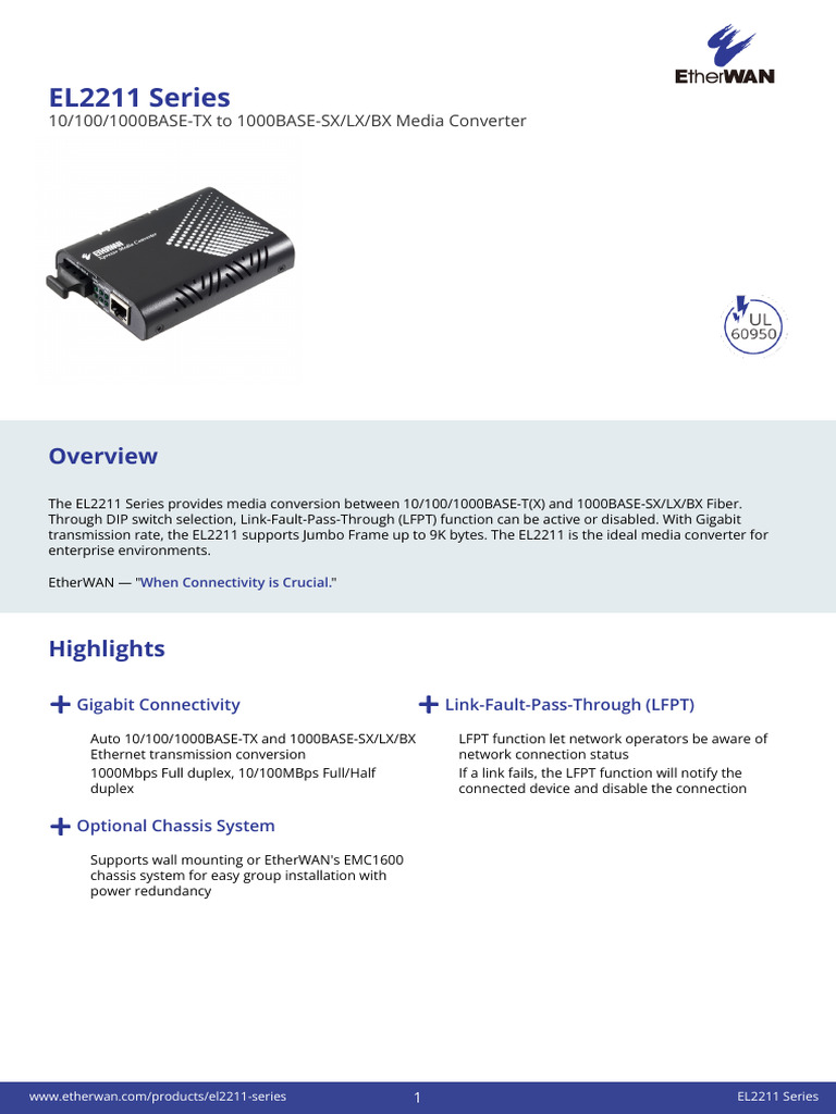 EL2211 Series | PDF | Data Transmission | Computer Networking