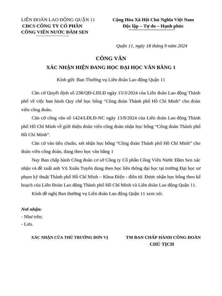 2-CV Xac Nhan Hien Dang Hoc VB1 | PDF