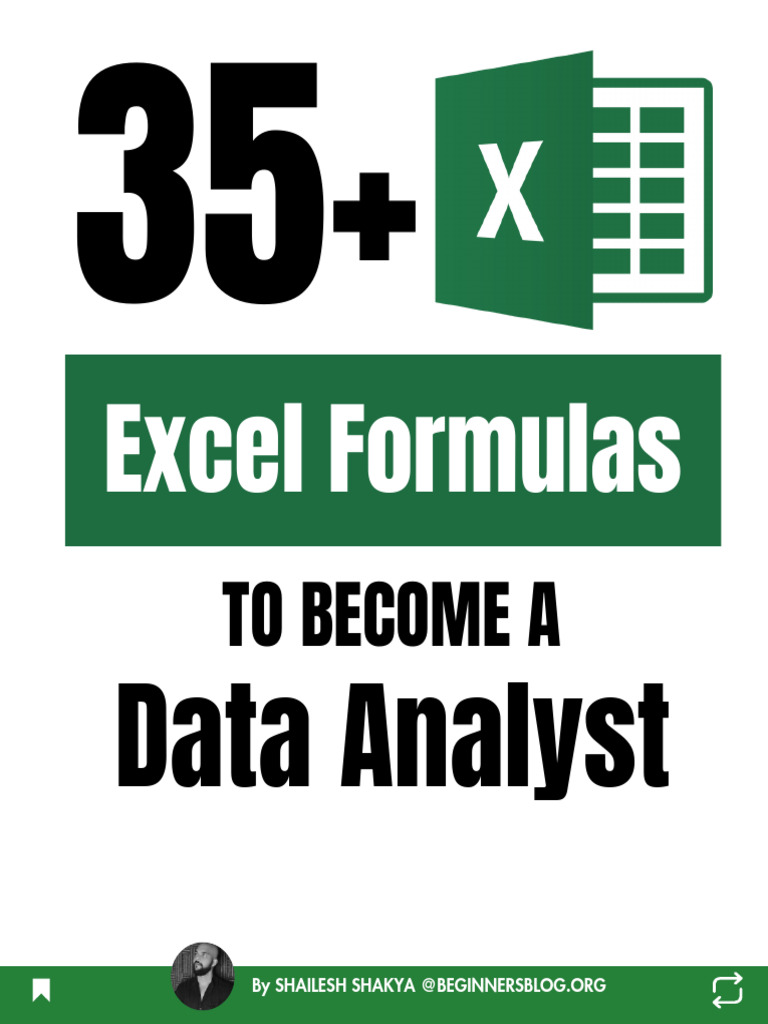 35+ Excel Formulas for Data Analysts | PDF