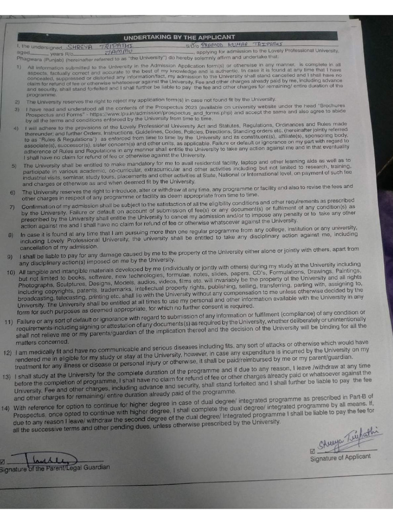 Undertaking by The Applicant 138 d6fc88b9 | PDF