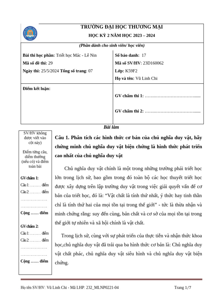 17-Vũ Linh Chi-232 - MLNP0221-04 2 | PDF