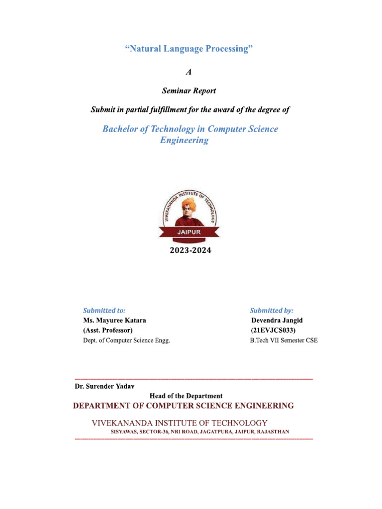Seminar Report Devendra | PDF