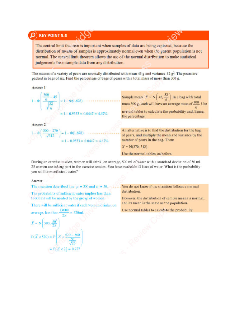 Cetral Limit Theorem Sampling | PDF