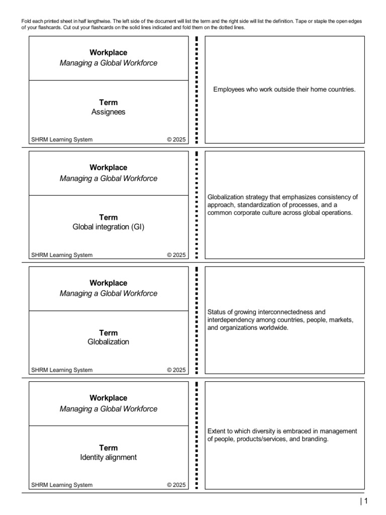 Workplace Printable Flashcards - Standard | PDF | Employment | Corporate Social Responsibility