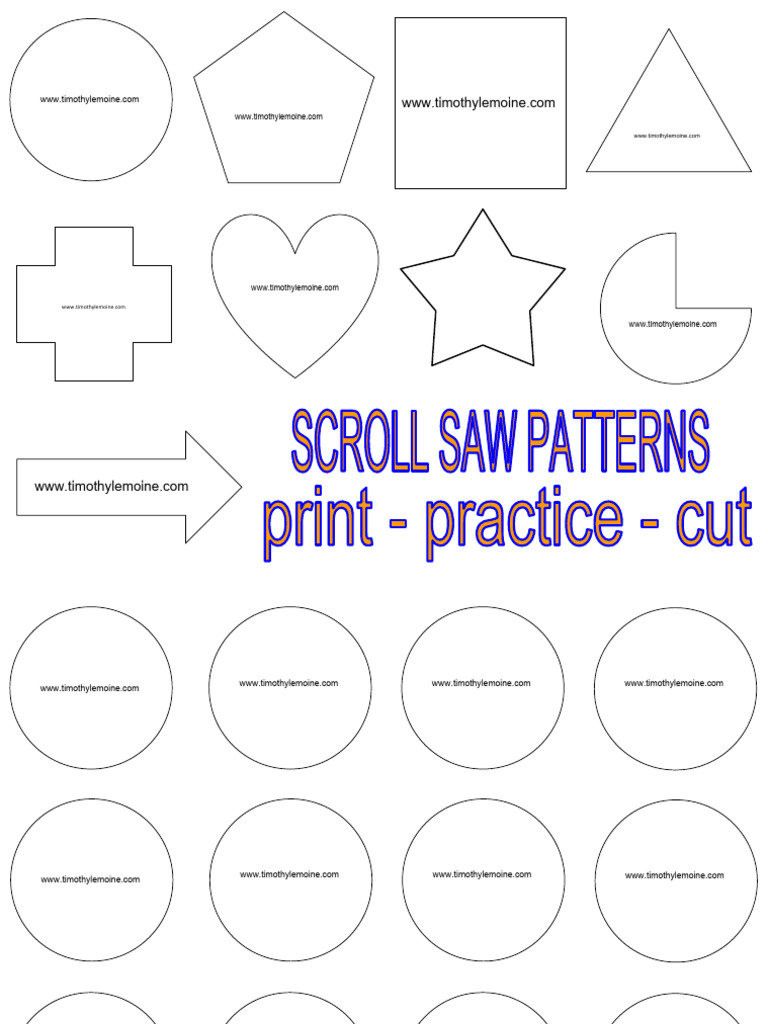DD ScrollSaw Practice Patterns | PDF