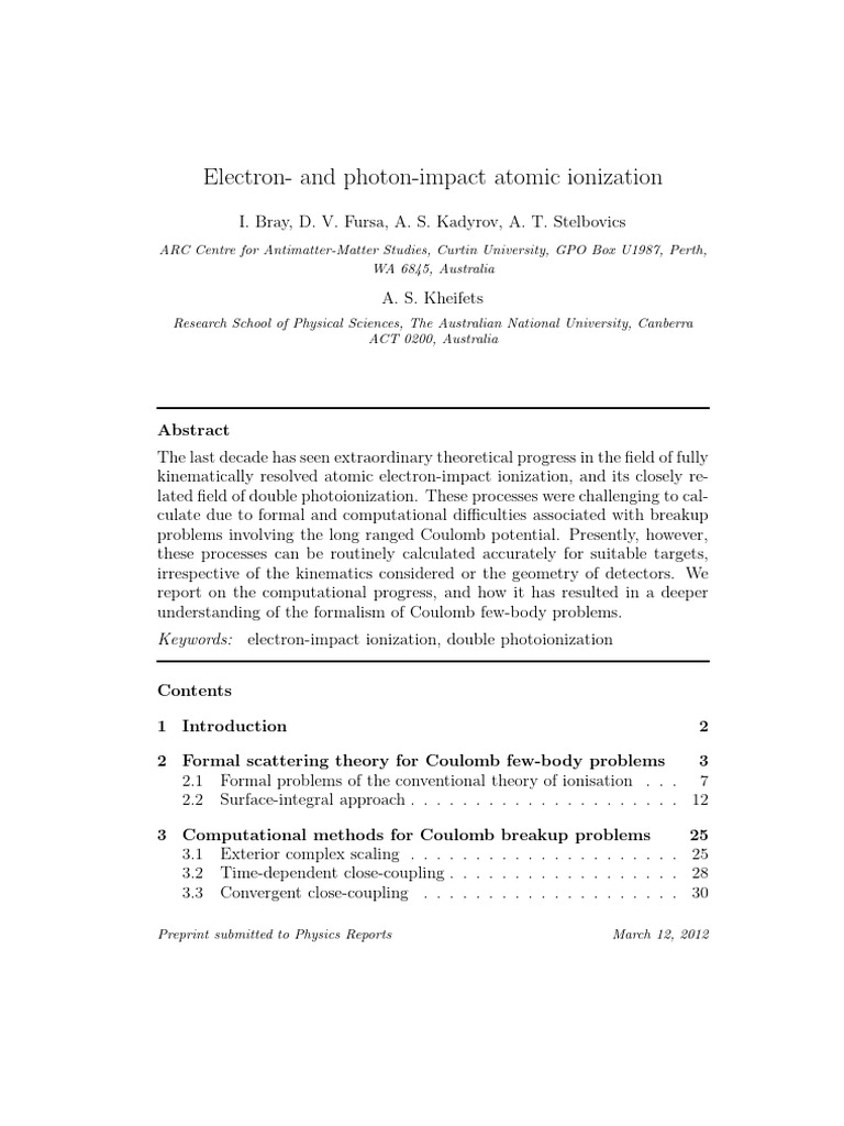 Phys Rep | PDF | Wave Function | Cross Section (Physics)