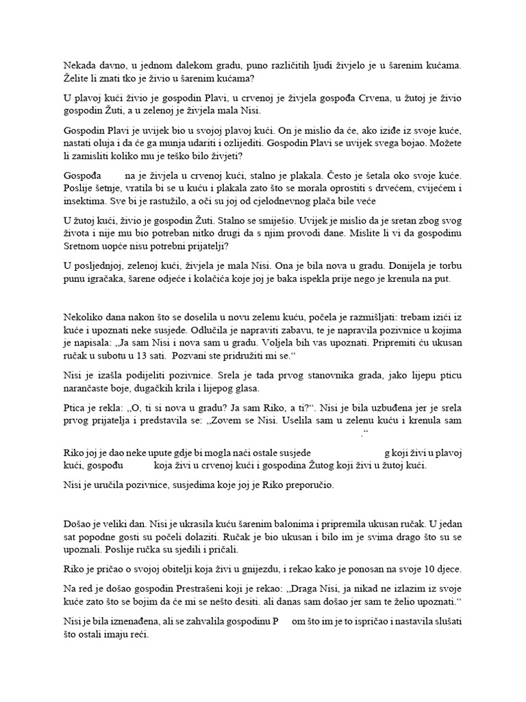 Prica o Osjecajima | PDF