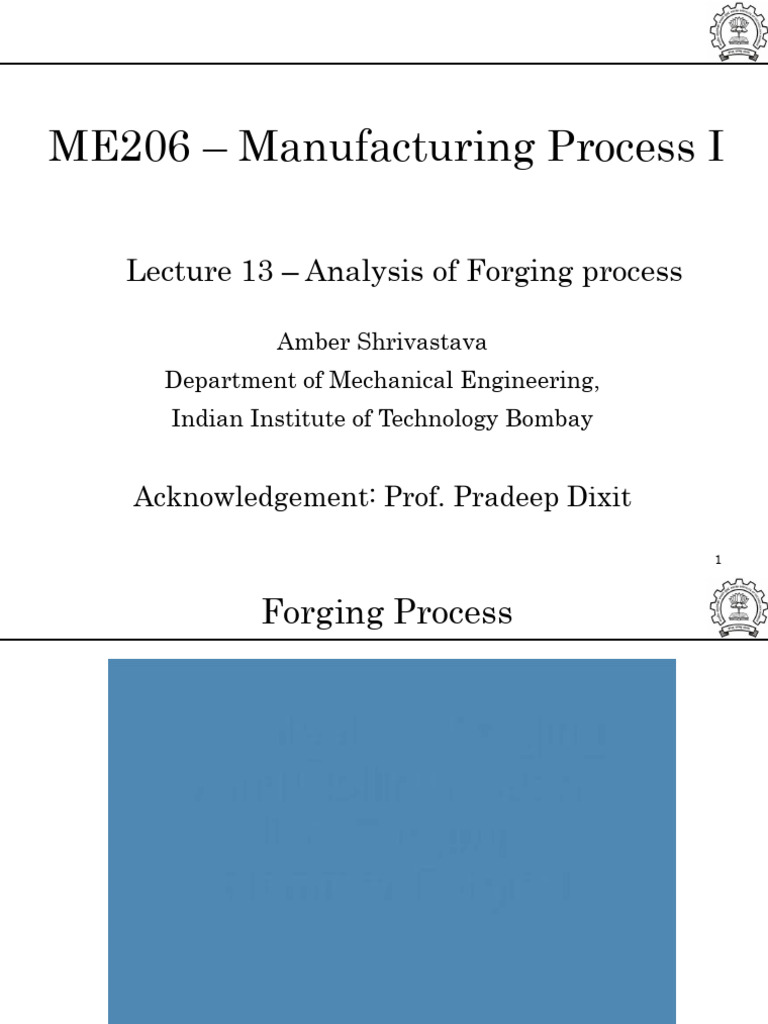 Forging Process Analysis and Techniques | PDF | Forging | Deformation (Engineering)
