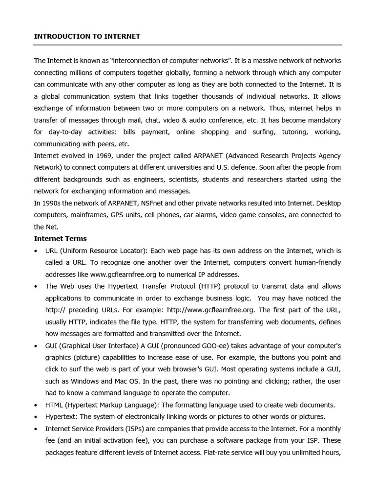 Course Material Cos 101 FOR STUDENTS 1 | PDF | World Wide Web ...