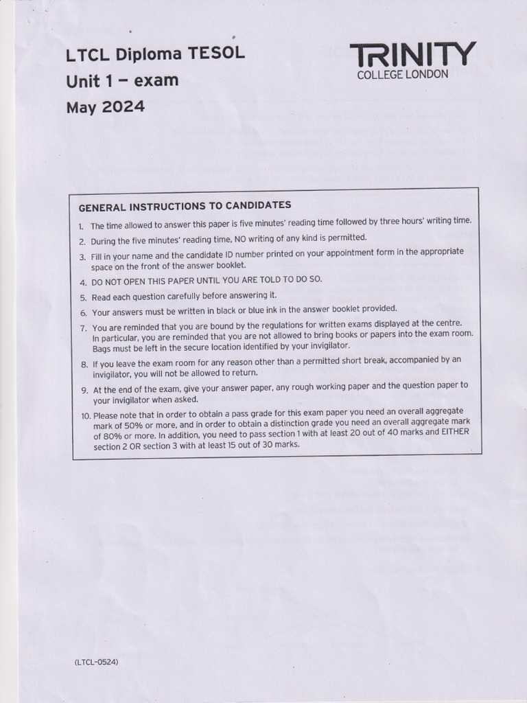 TESOL May 2024 | PDF