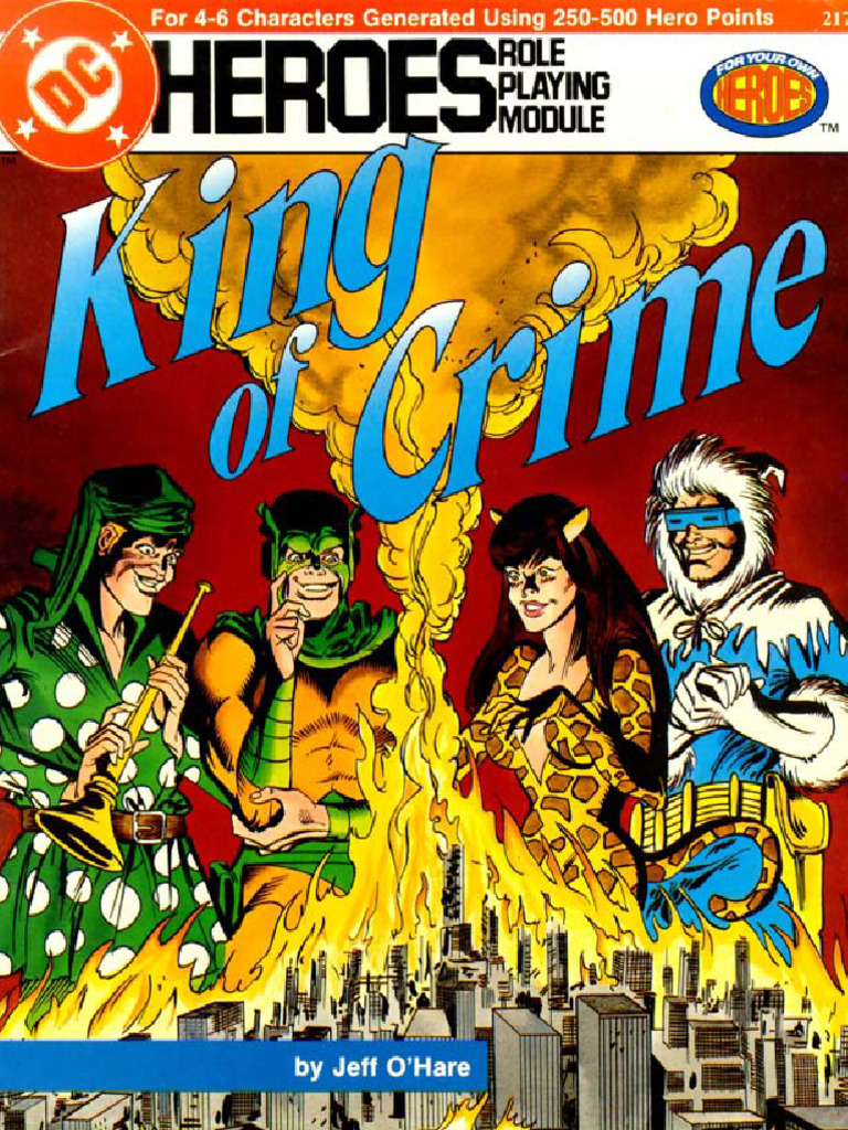 DC Heroes RPG - King of Crime - Mayfair Games Inc - DC Heroes RPG, 1986 ...