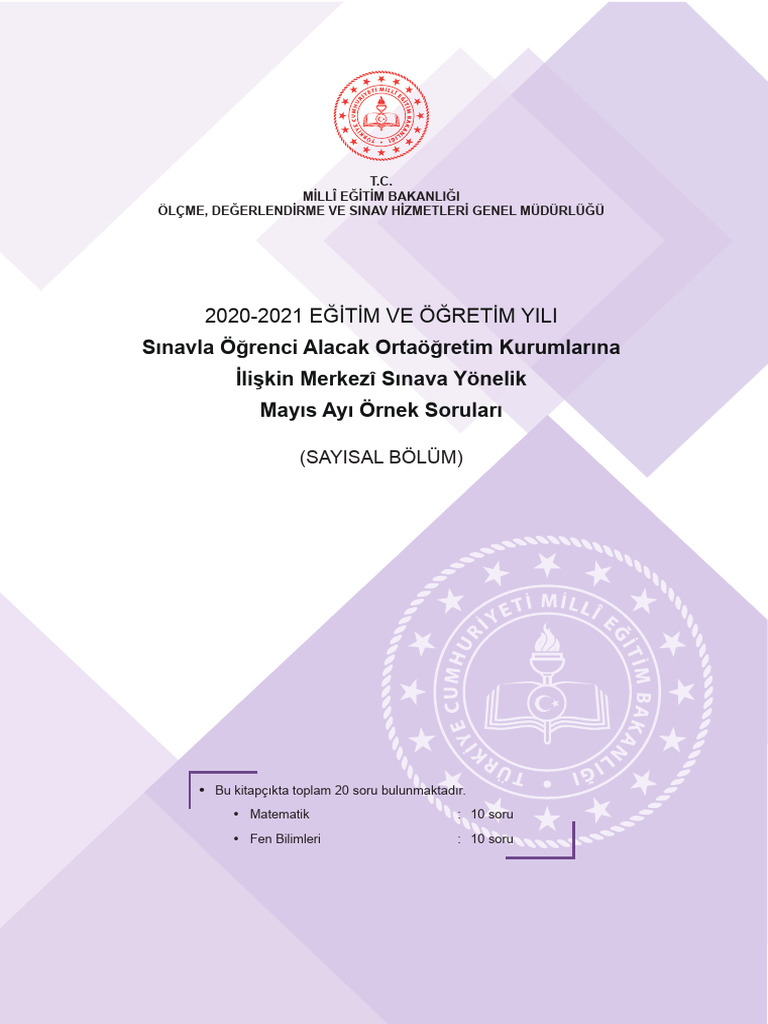 Mayis Sayisal Ornek Sorular | PDF