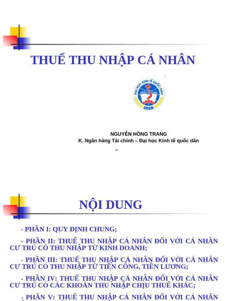 Chuyen de 5 _ Slide Thue Tncn | PDF