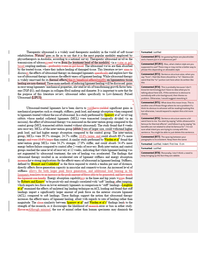 KINE2495 LitReview Rough | PDF | Extracellular Matrix | Collagen
