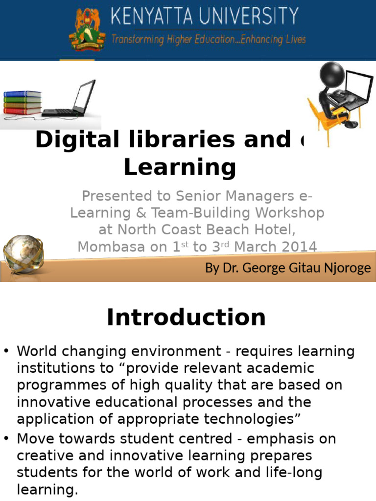 Digital Libraries and E-Learning Ed-1 | PDF | Educational Technology | Libraries