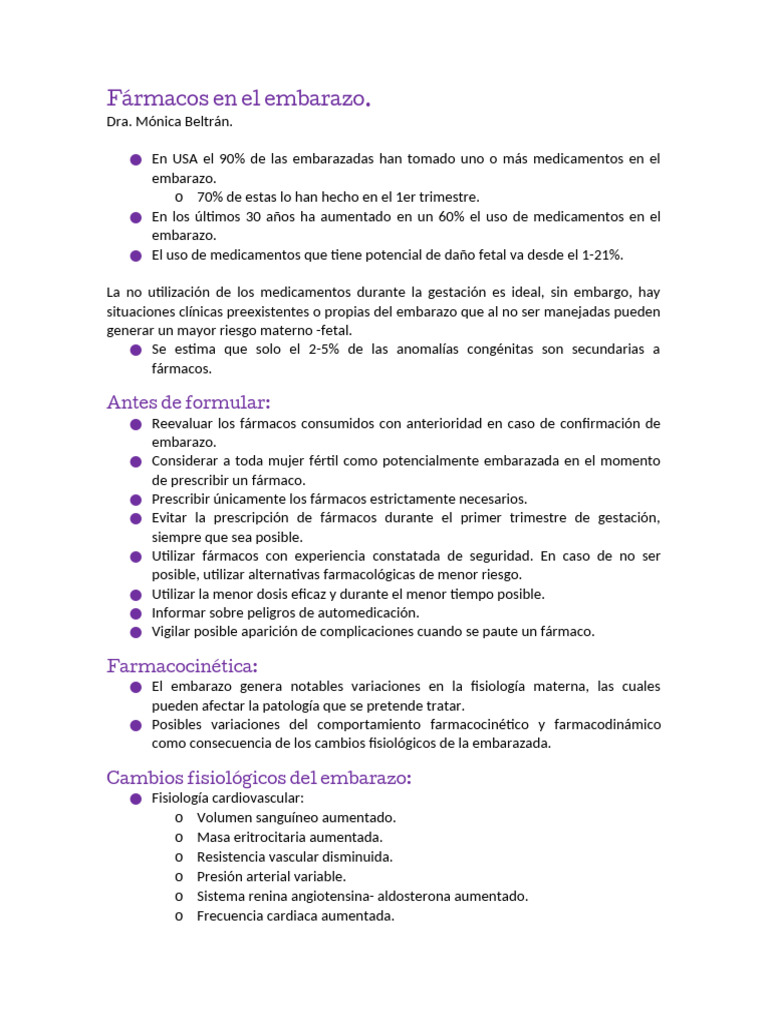 Fármacos en El Embarazo | PDF | Medicamentos con receta | El embarazo