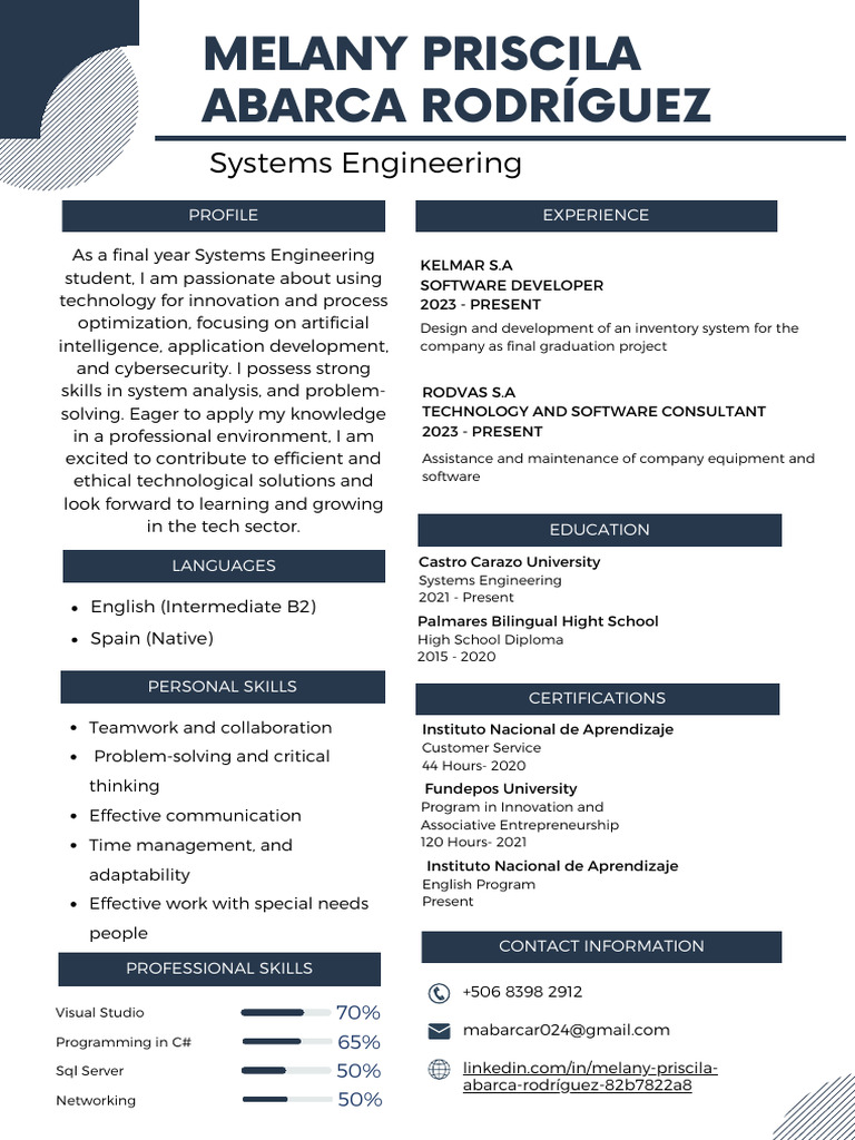 Melany Abarca Resume | PDF | Computing | Cognition